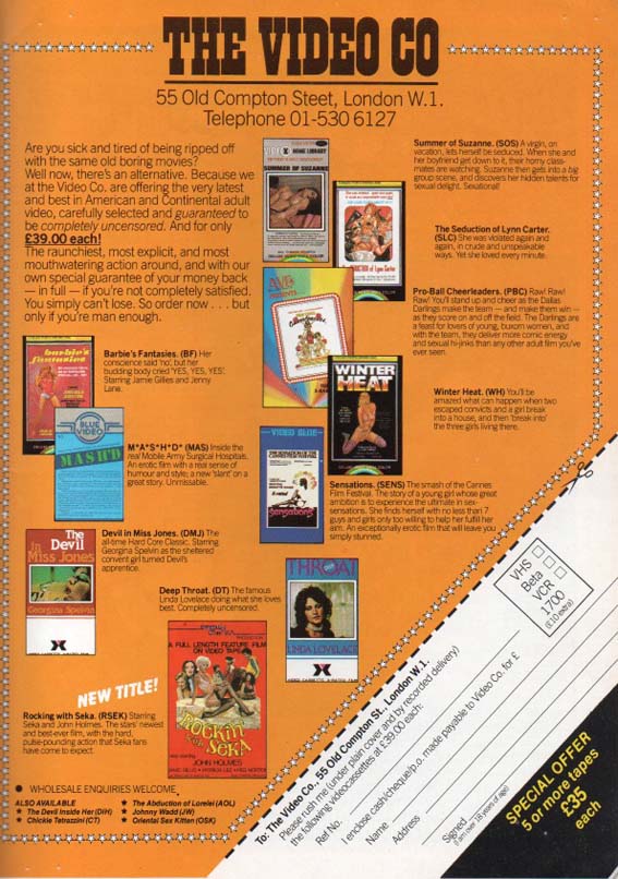 VHS Pre-Cert Video Magazine Ads From The 1980s - Desperate Living