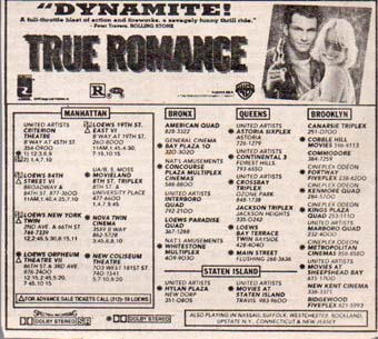 Now Showing In These Cinemas: Classic Cult Movie Press Advertising ...